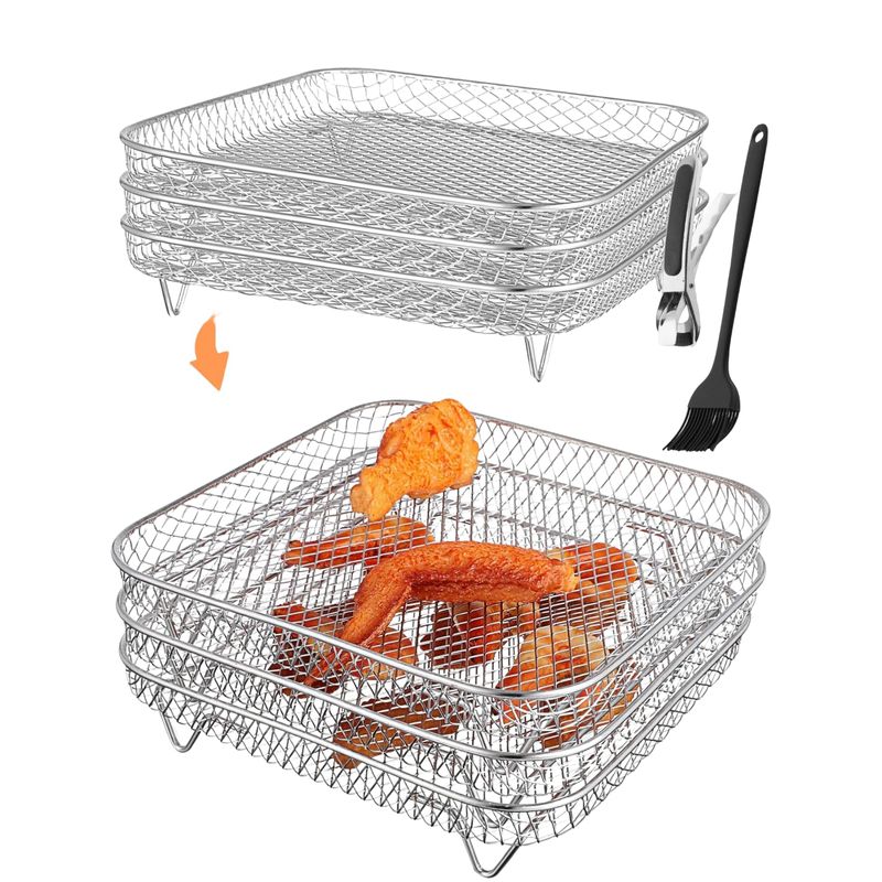 Three Stackable Dehydrator Racks for Ninja, Instant Pot Vortex, COSORI ...