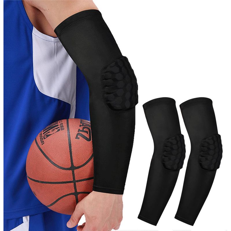 Padded Arm Sleeve Volleyball Arm Sleeves, 2 Pack Honeycomb Elbow Pads ...