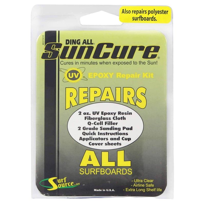 Ding All Universal Sun Cure Epoxy Repair Kit - UV Sun Protection and ...