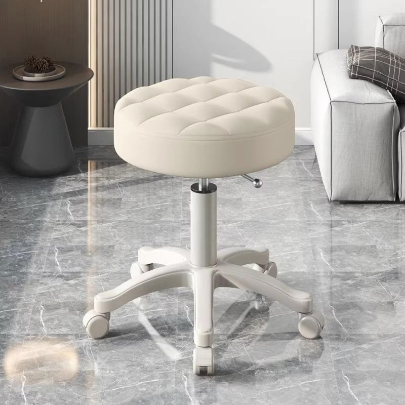 Round Chair with Casters, Footrest Sofa, Ottoman, Soft Stool, Swivel ...