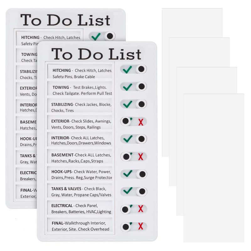 2 Pieces to Do List Checklist Board, Chore Chart for Adults Portable ...