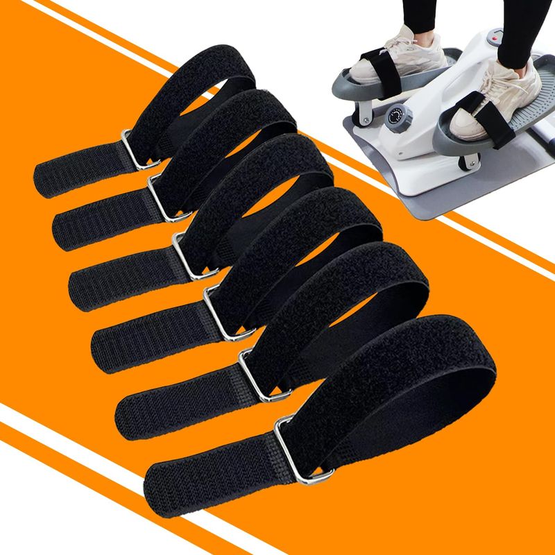 6PCS Ellipse Leg Exerciser Machine Pedal Straps, Adjustable Pedal Strap ...