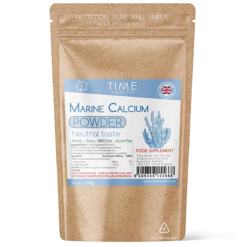 Marine Calcium and Trace Minerals 100g Powder – Neutral Taste – AquaMin ...