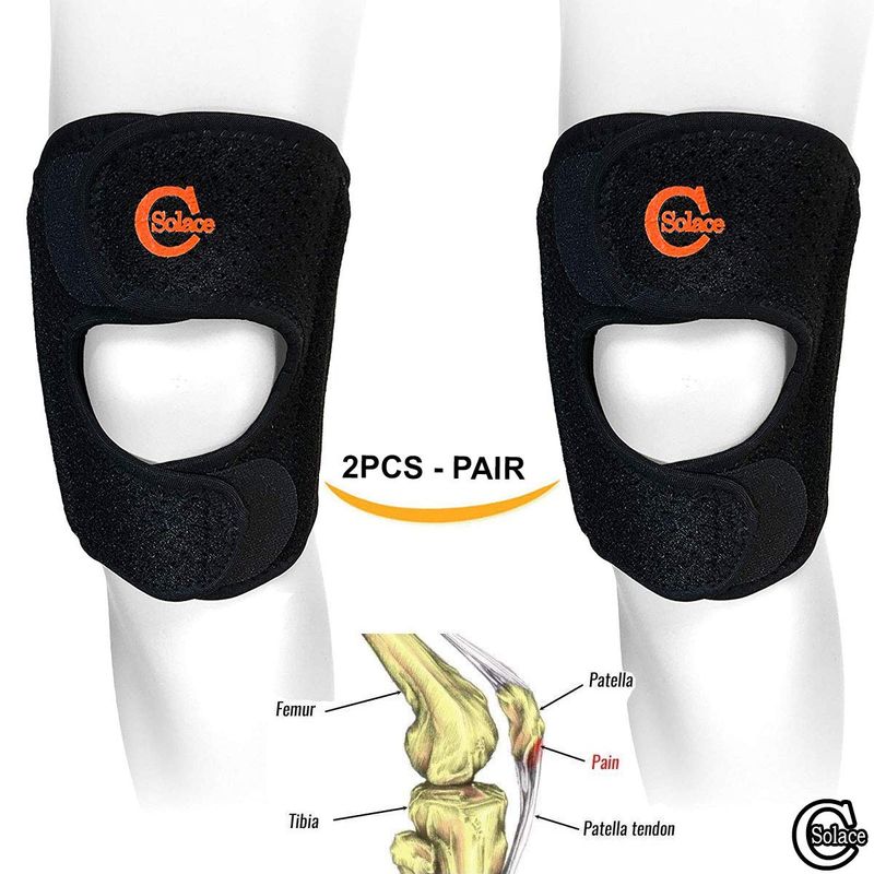 SOLACE CARE Neoprene Patella Tendon Wrap Knee Support Stabilizer Stays ...