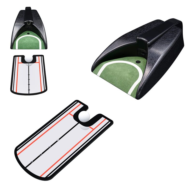 Shu-Ran Golf Putting Alignment Mirror with Putting Cup Combo, Portable ...