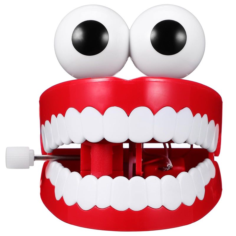 Chattering Teeth Wind up Toy: Walking Teeth Toy with LED Eyes Funny ...