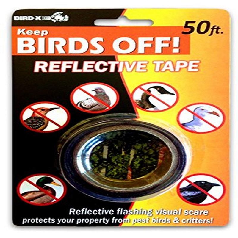 Bird-X Reflective Tape, Flashing Bird Scare Tape, Iridescent Red Tape ...