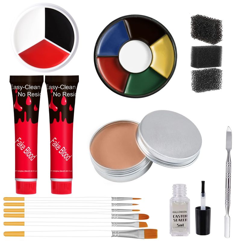 Kaynest Fake Blood Scar Wax SFX Makeup Kit, Fake Wound Modeling Scar ...