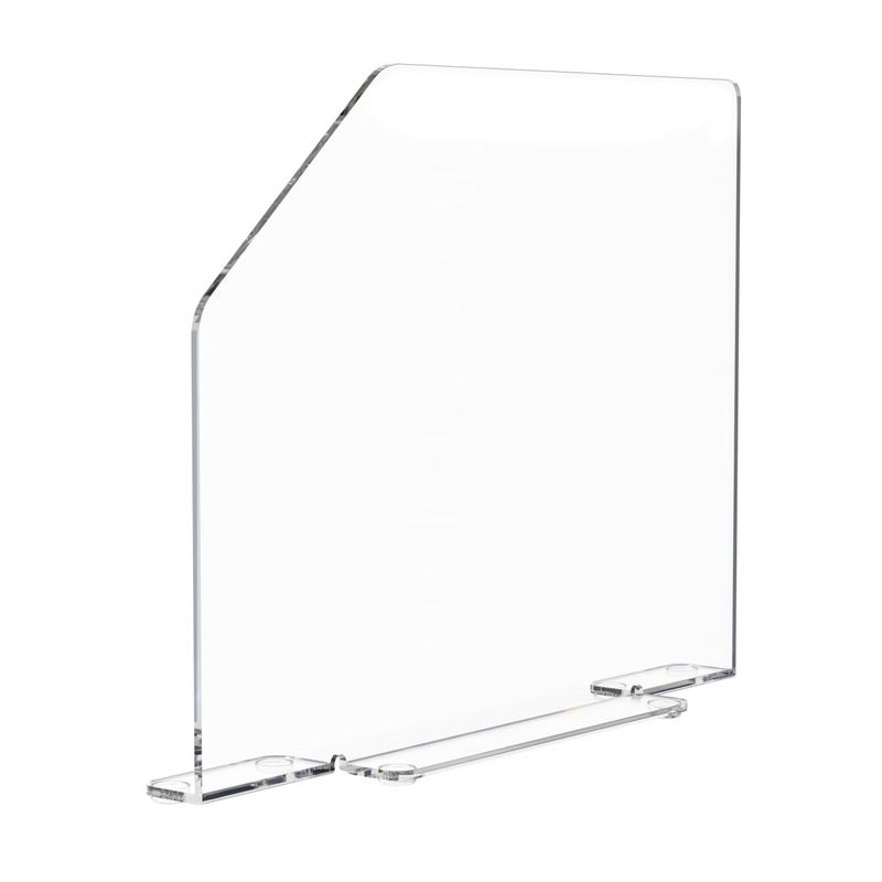 Clear Acrylic Splash Guard 19" x 4.5" x 18" with Feet and Anti Skid ...