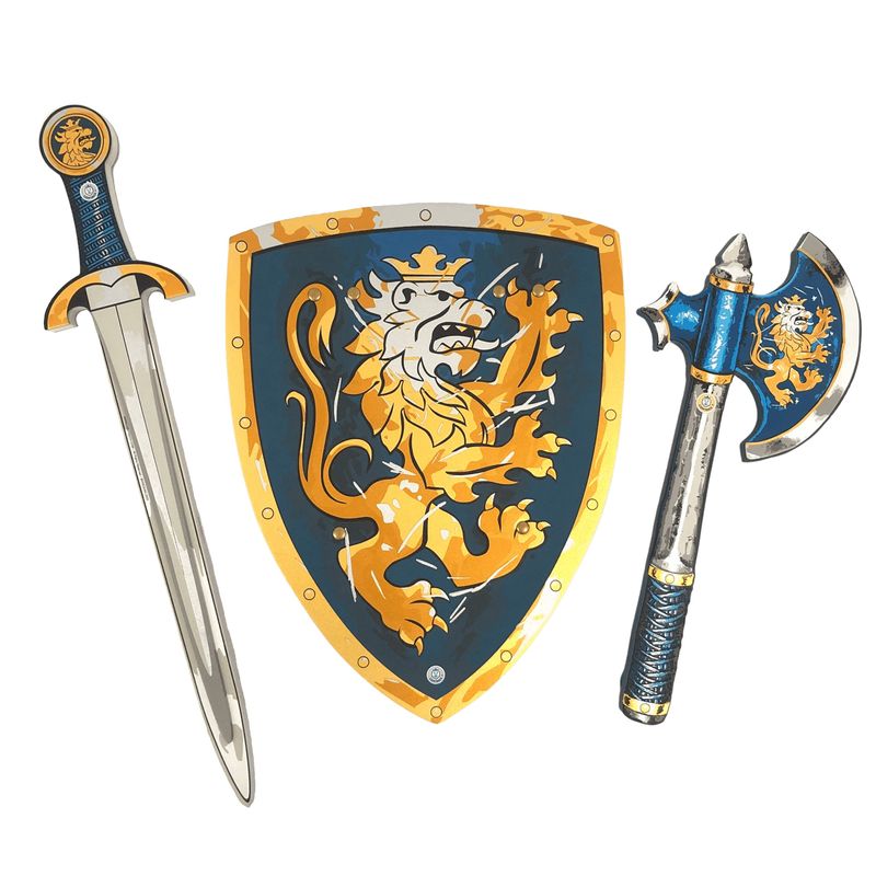 Liontouch - Noble Knight Toy Sword, Shield & Axe, Blue | Medieval ...