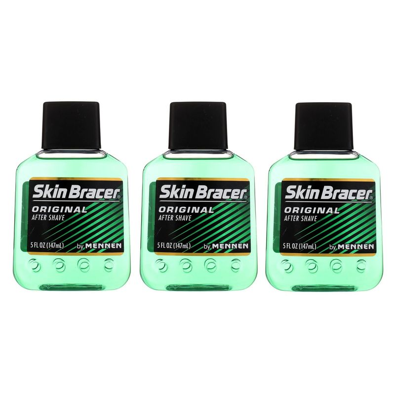 **PACK OF 3** Skin Bracer ORIGINAL AFTER SHAVE by Mennen 5 oz 147 ml ...