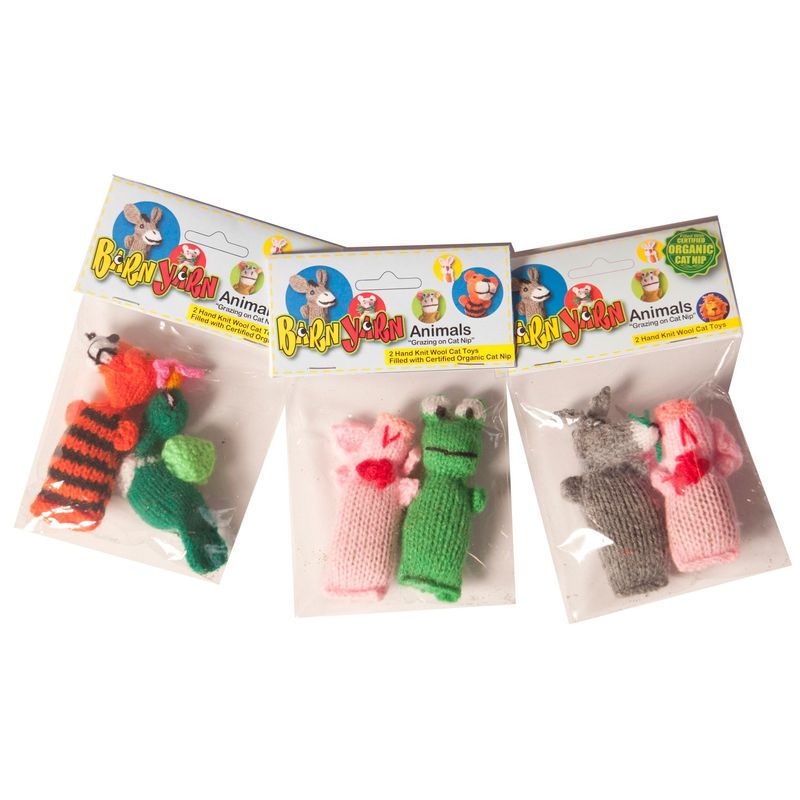 Chilly Dog 2-Pack Barn Yarn Animal Catnip Toy, Model: 1002, Variety ...