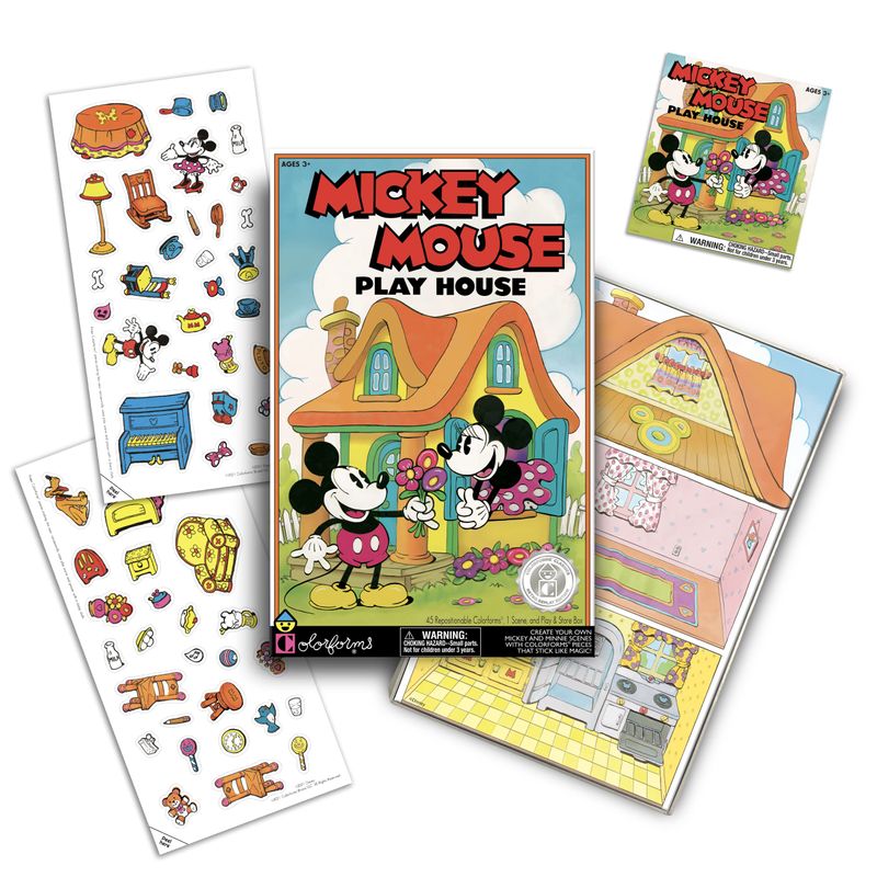 Colorforms — Mickey Mouse Play House Retro Play Set — Mickey and Minnie ...