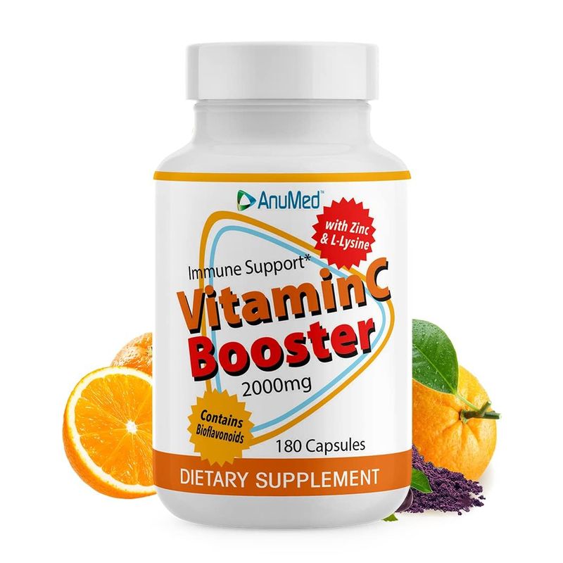 ANUMED - Vitamin C 2000mg + Zinc 500mg + L-Lysine 500mg + Bioflavonoids ...
