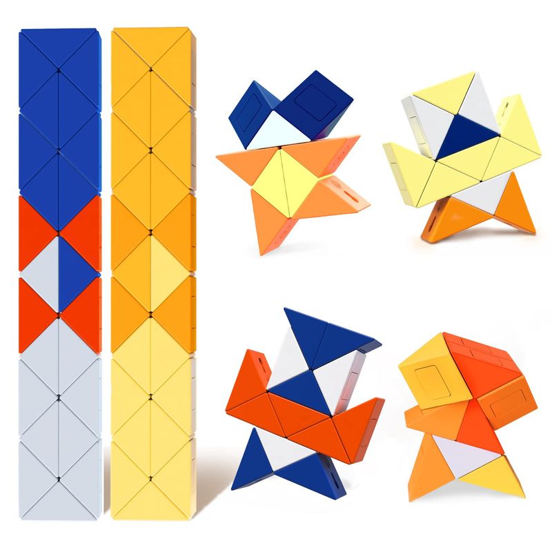 GAN Twist Magic Snake, 48 Wedges 6 Colours Magnetic Fidget Cube Puzzle ...