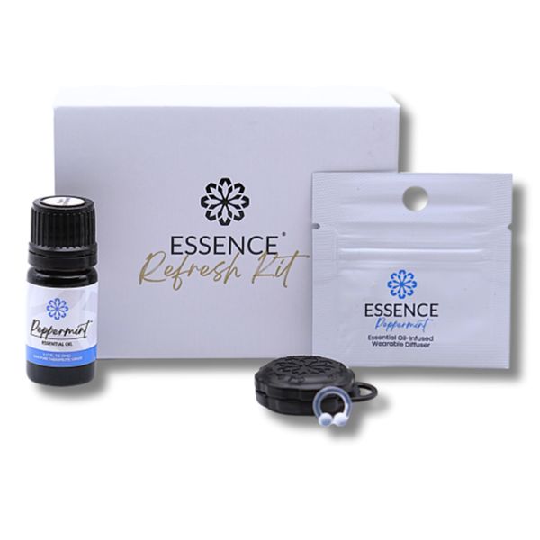 Essence Wearable Aromatherapy Nasal Diffuser – Peppermint Essential Oil ...