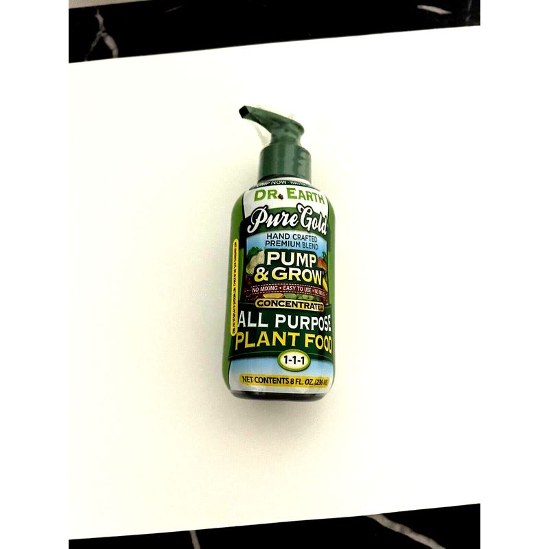 DR. EARTH PUMP & GROW PURE GOLD ALL PURPOSE PLANT FOOD 1-1-1, 8oz ...