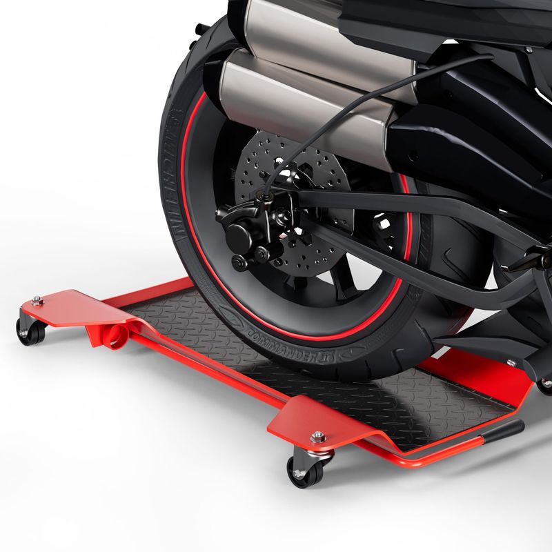 Premium Motorcycle Center Stand Rolling Dolly with 360°Casters,Easy ...