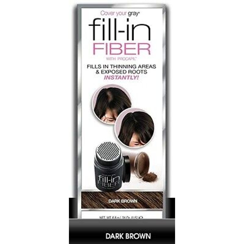 COVER YOUR GRAY Pro Fill-In Fibers W/Procapil For Thinning Hair-Dark ...