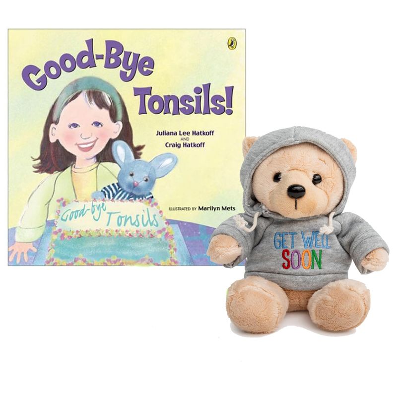 Tonsillectomy Gift Get Well Soon Teddy Bear with Goodbye Tonsils ...