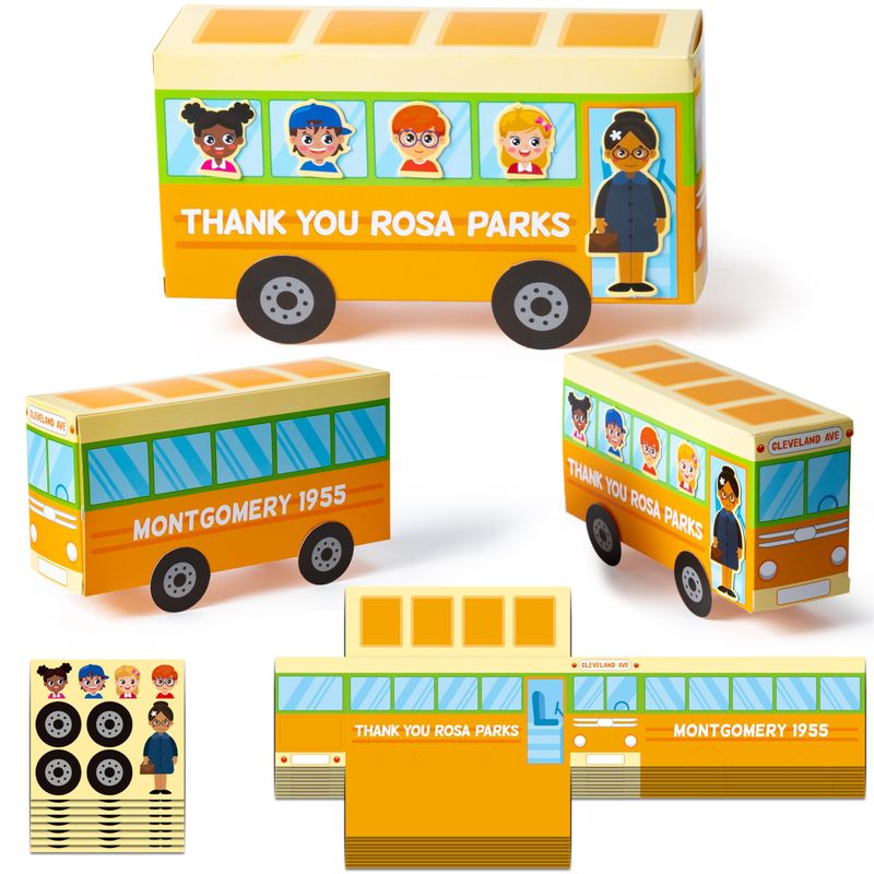 WATINC Rosa Parks Bus Craft Kits - DIY 24Pcs Black African American ...