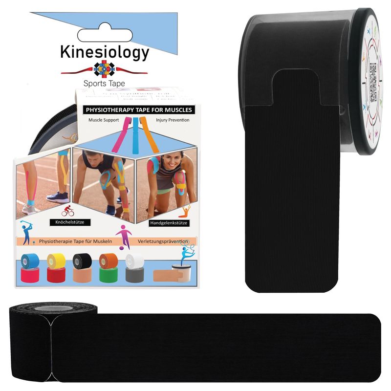 Kinesiology Tapes Pre Cut with Dispenser - Synthetic Sports Muscle Tape ...