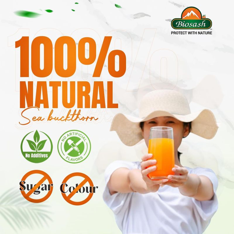Biosash Sea Buckthorn Berry Juice 250 ml – Organic Himalayan Blend with ...