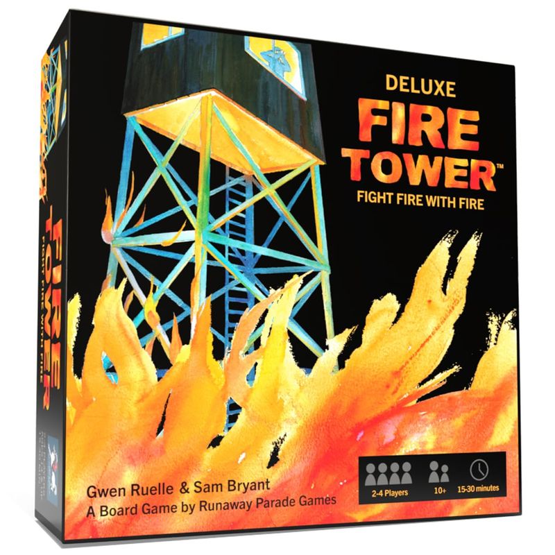 Runaway Parade Games Deluxe Fire Tower Board Game- Fight fire with fire ...