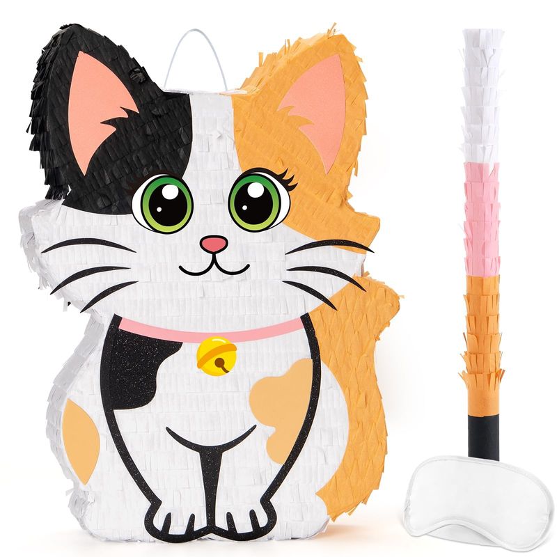 WERNNSAI Cat Pinata - Cute Kitten Birthday Party Decoration Pinata with ...
