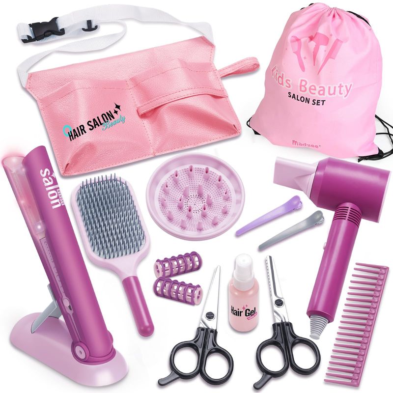 Girls Beauty Hair Salon Toys for Girls, Pretend Play Hair Stylist Toy ...