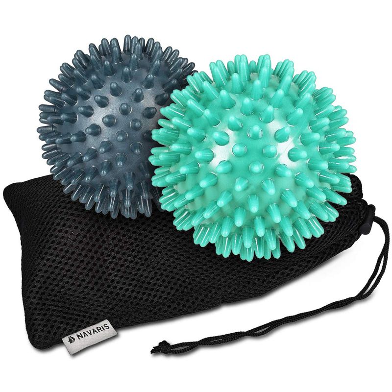 Navaris 2 x Hedgehog Ball with Nubs - Set of 2 Hedgehog Massage Ball ...