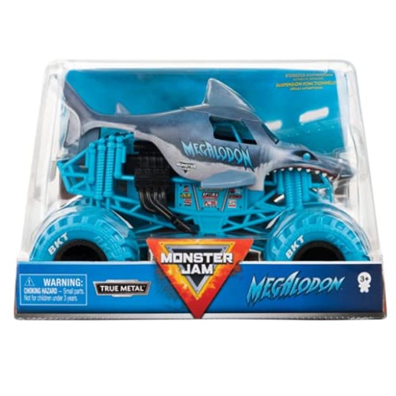Die Cast Truck Monster Jam Megalodon, Nitro Neon Series 1:24 Scale ...