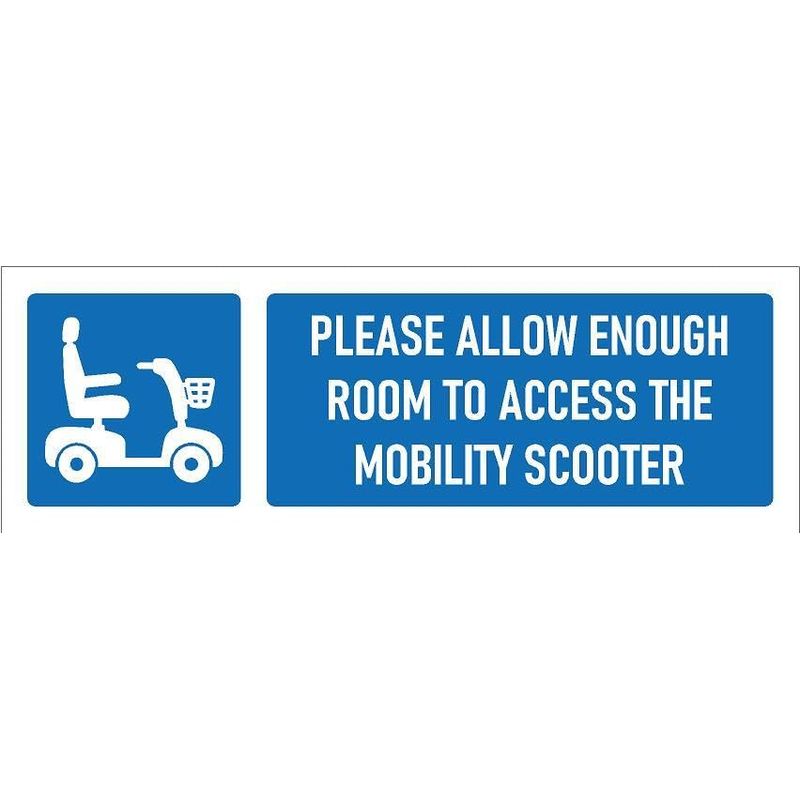 Please allow enough room to access the mobility scooter - 3mm Aluminium ...