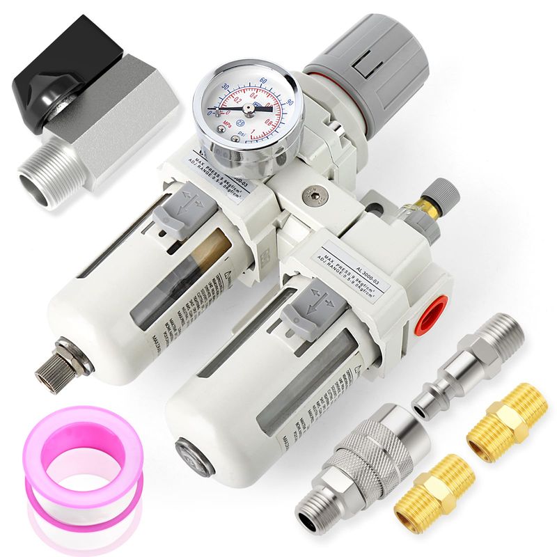 MEANLIN Air Compressor Moisture Filter, AC3010 Air Line Filter, 3/8 ...