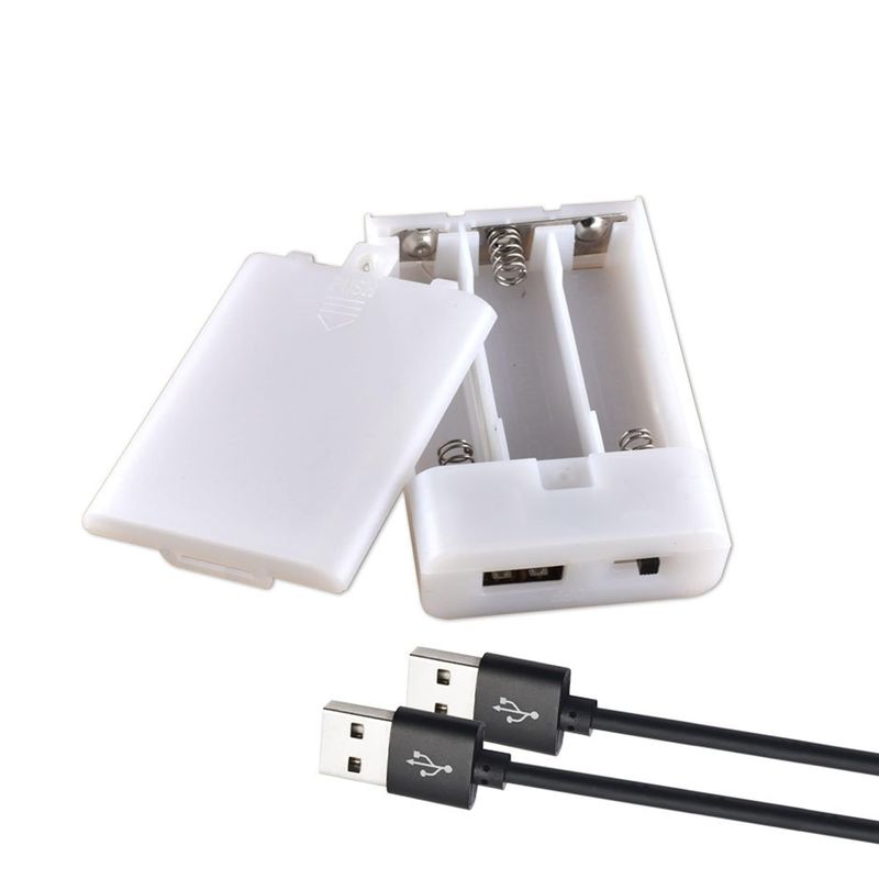 Battery Case Box with USB Port, 3 X AA Battery Power Bank, Battery ...