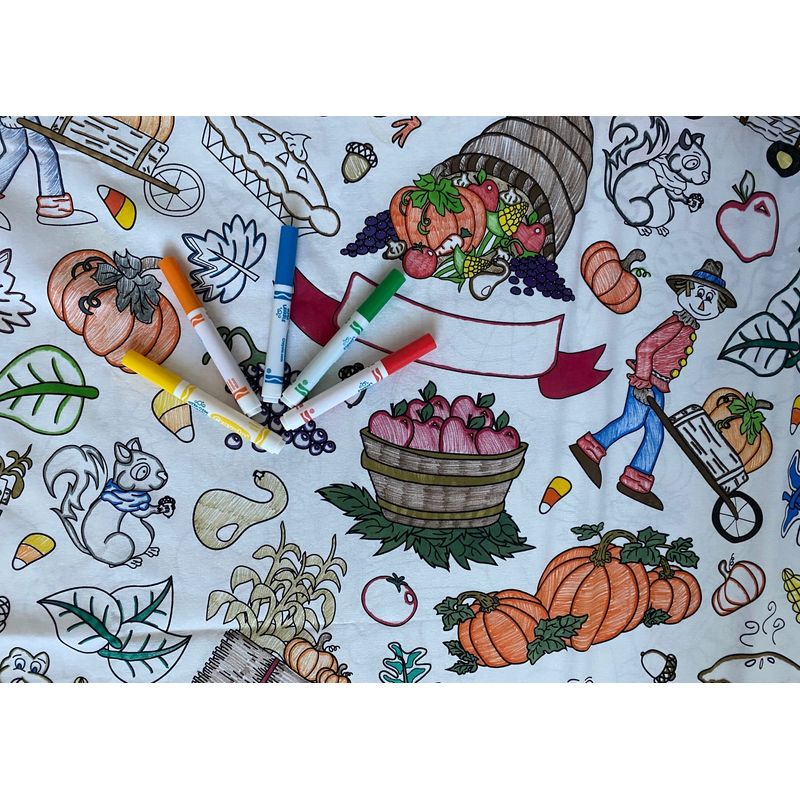 The Coloring Table – Thanksgiving and Fall Fun Design – Rectangle ...
