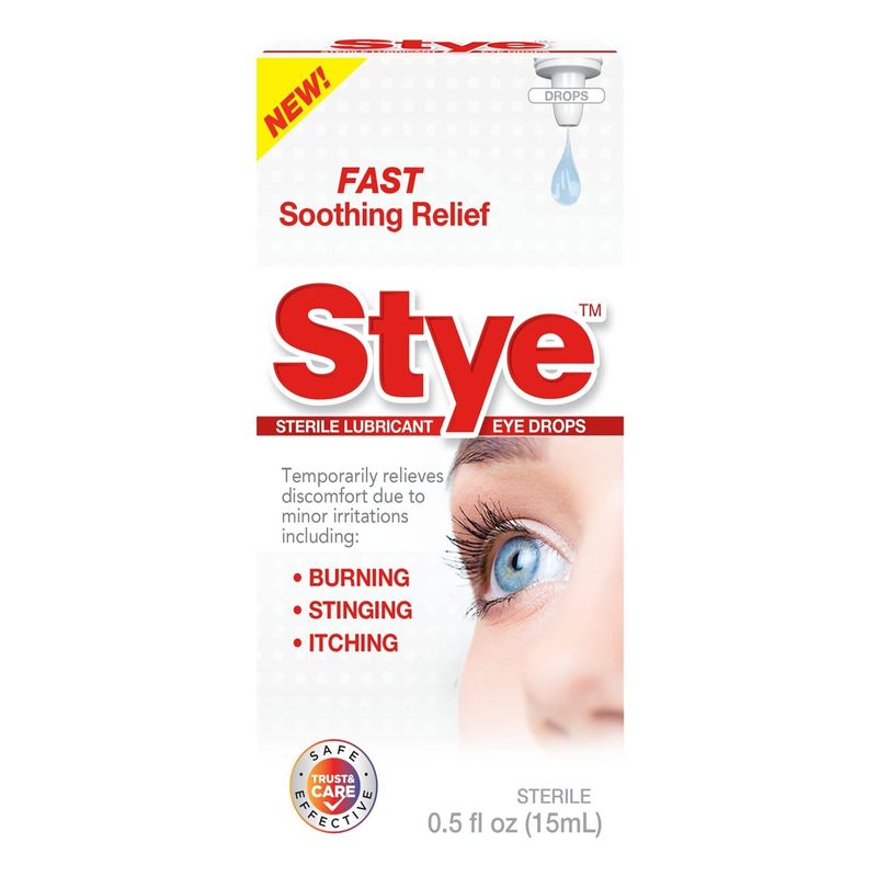 Stye Sterile Lubricant Eye Drops, Stye Relief Eye Drops, 0.5oz - Online ...