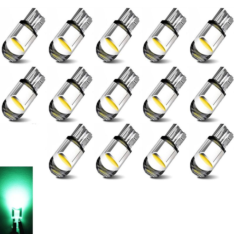 T10, Car LED, License Lamp, 12V, Car Position, Pack of 14 (Green ...