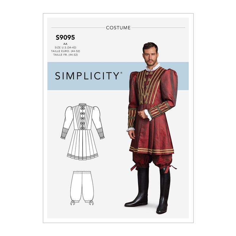 SIMPLICITY Sewing Pattern S9095 Men's Historical Costume, 44-46-48-50 ...