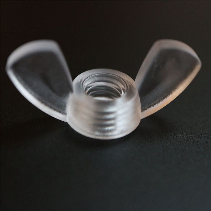 Pack of 50 Transparent Clear Plastic Acrylic M6 Butterfly, Wing Nuts ...