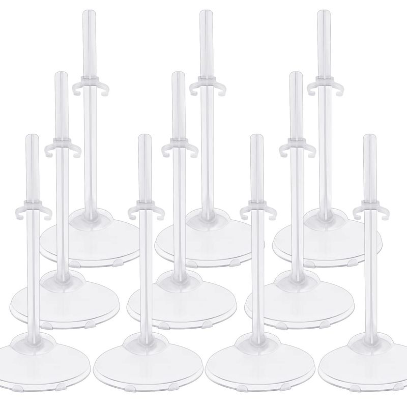 LNQ LUNIQI 10Pcs Doll Stand Transparent Doll Display Holder Action ...