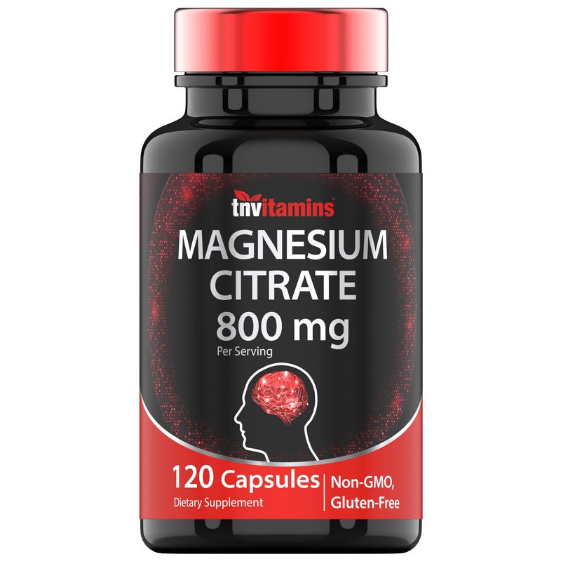 TNVitamins Magnesium Citrate 800 MG - 120 Capsules | Two Month Supply ...