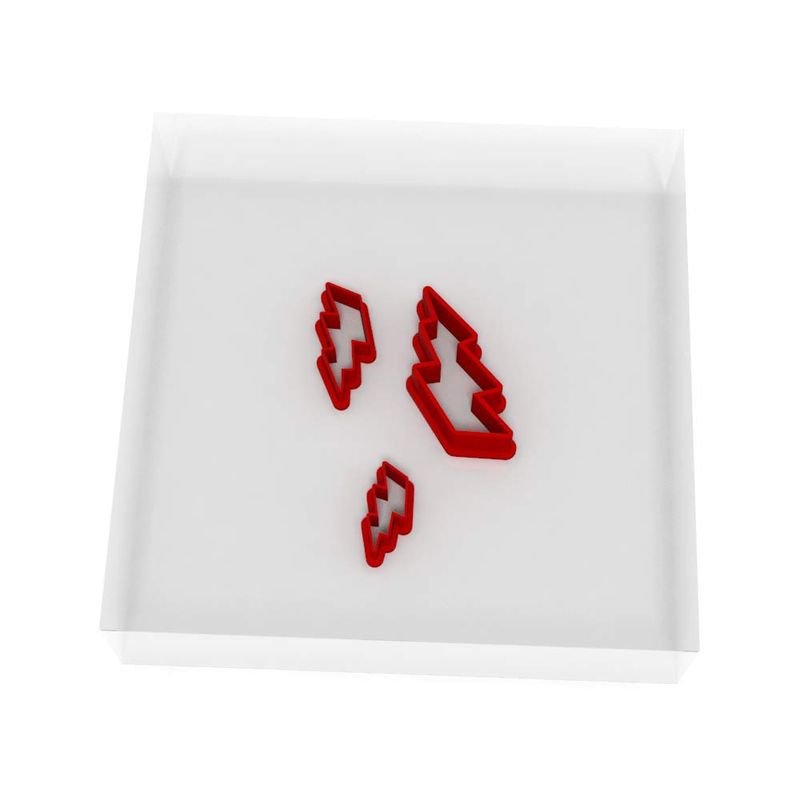Custom Cutters Lightning Bolt Shape Cutters | MINI/Tiny Plastic Cutter ...