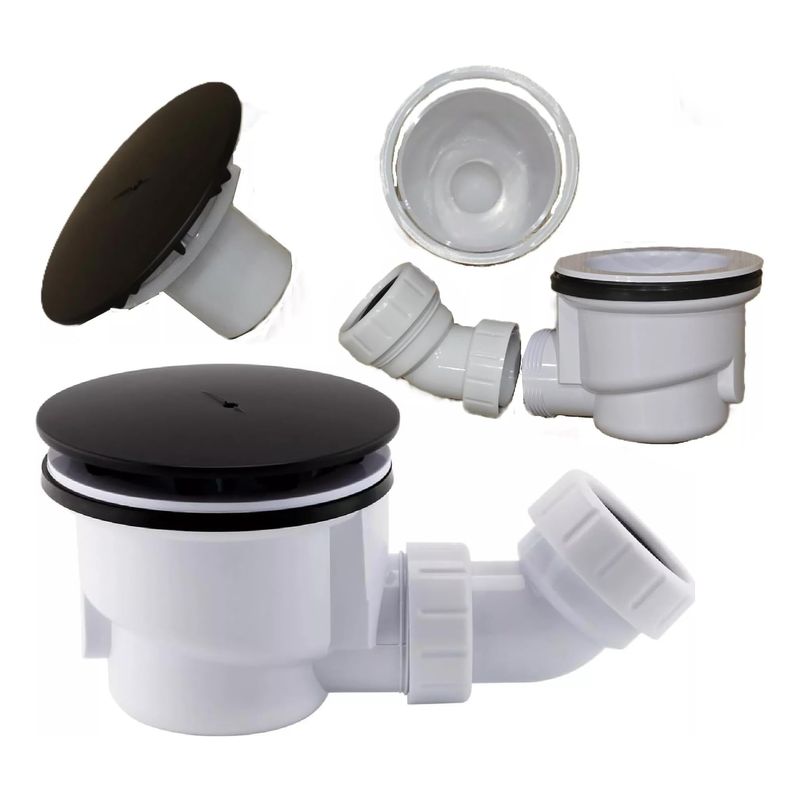 TC Shower Tray Waste Trap 90mm Fast Flow Easy Clean Shower Enclosure ...