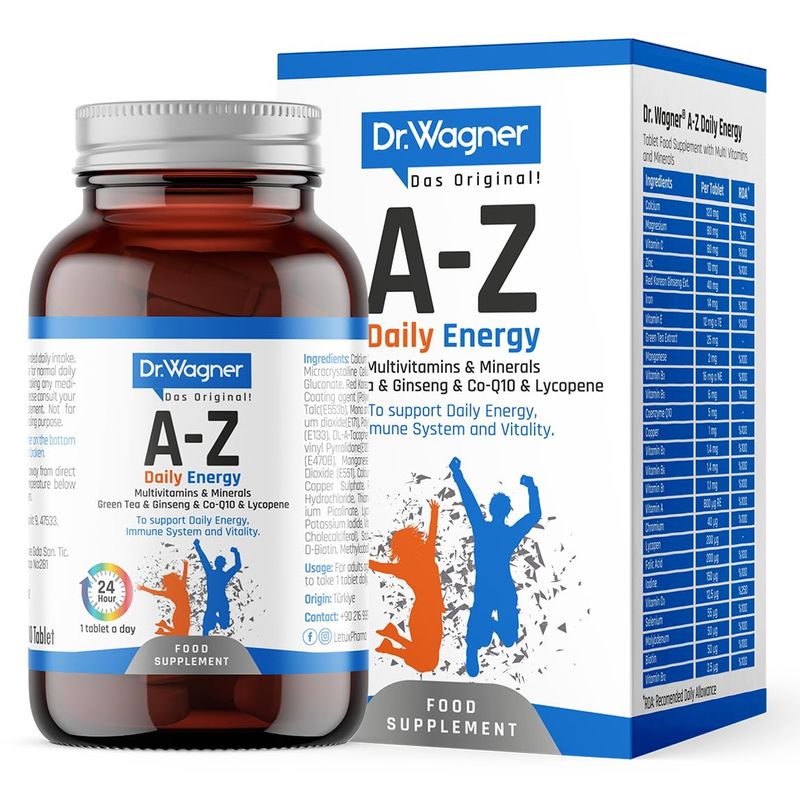 Dr.Wagner A-Z Daily Energy Multivitamin and Minerals for Daily Energy ...