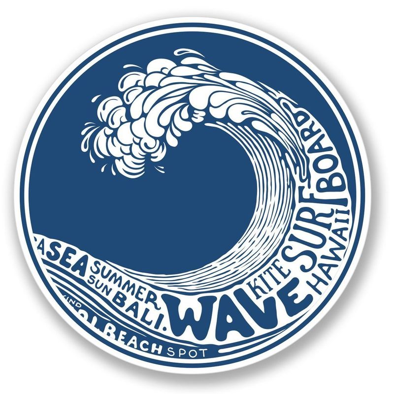 2 x 20cm/200mm Surf Kite Board Vinyl Sticker Decal Laptop Travel ...