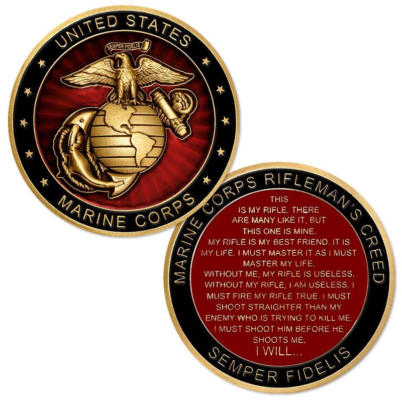 U.S. Marine Corps Rifleman's Creed Challenge Coin - Online Marketplace ...