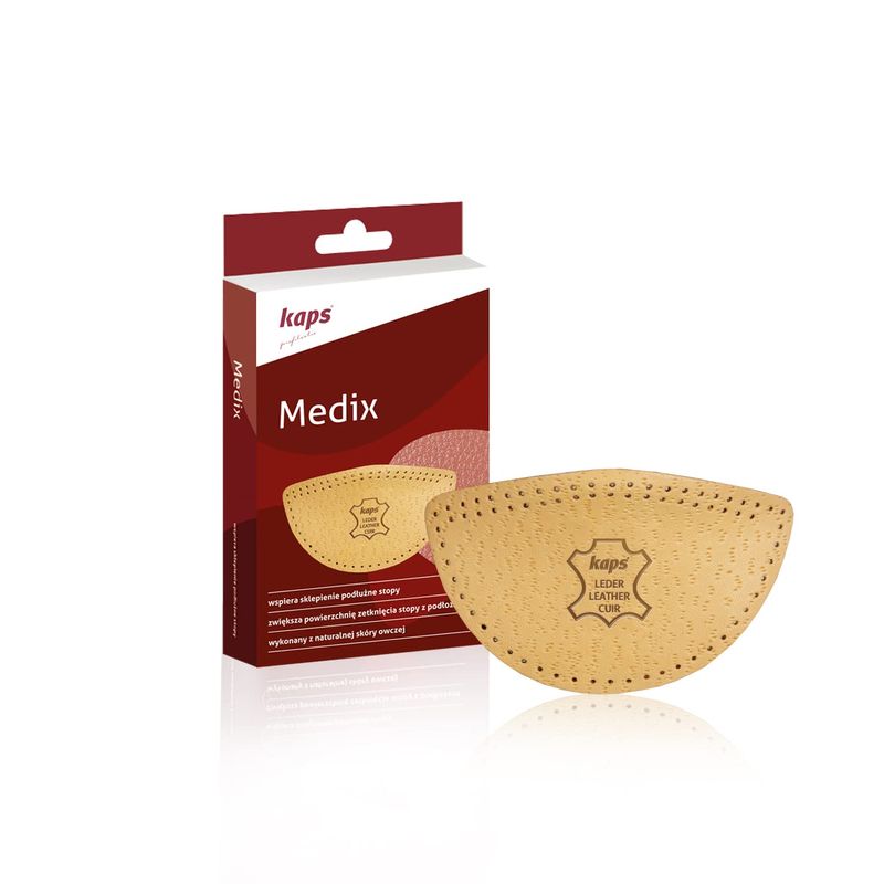 Longitudinal Arch Support Men Women - Sheep Leather Orthotic Medix ...