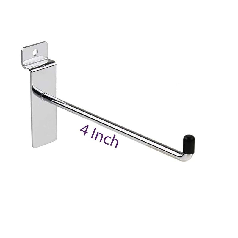 4 INCH 4" SLATWALL Slat Board Hooks Accessory Single Prong Shop Retail ...