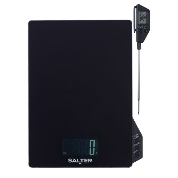 Salter Thermometer & Kitchen Scale Set - Built-in Timer & Clock ...